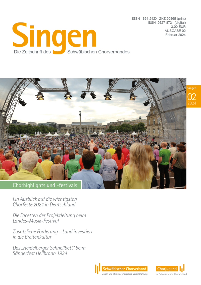 SINGEN 2024-02 - Singen - Die Zeitung des Schwäbischen Chorverbandes ...